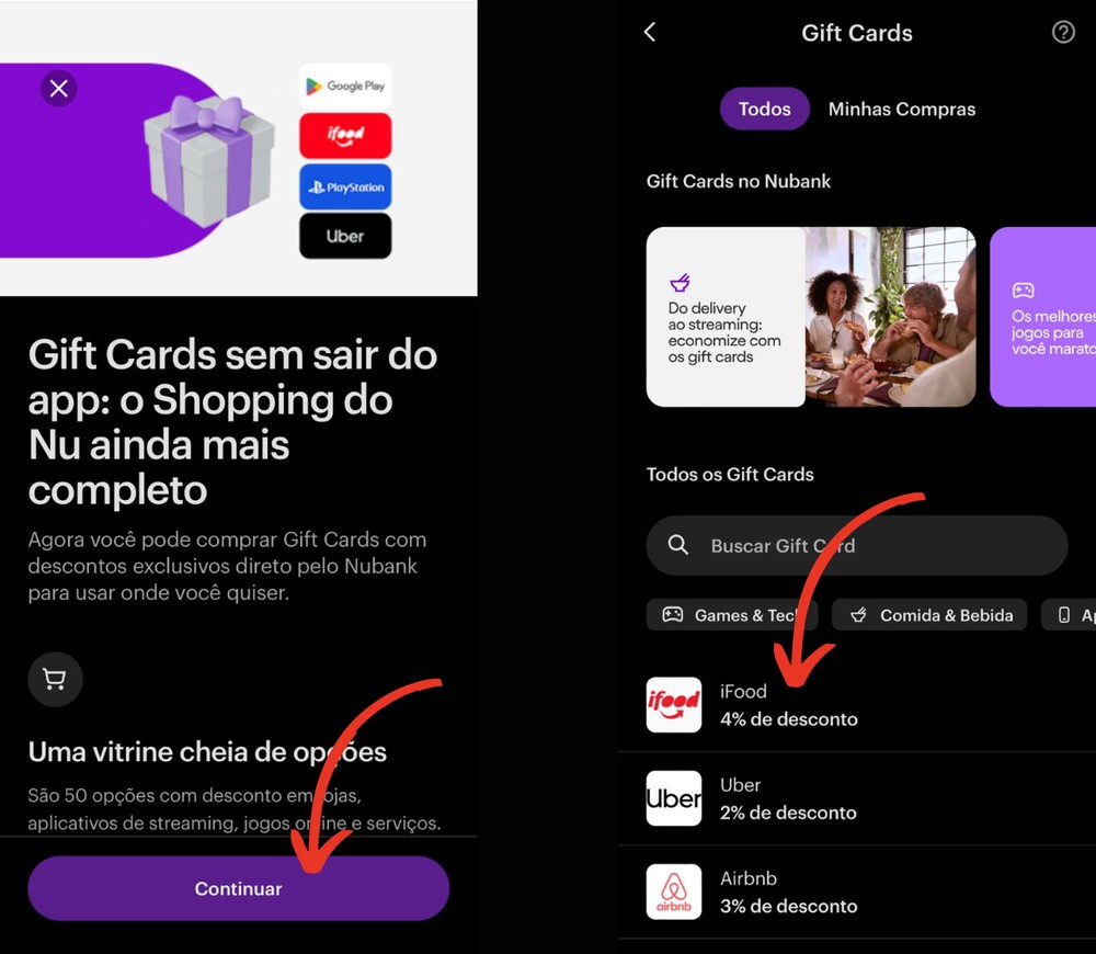 Como comprar Gift Card pelo Nubank? Confira o passo a passo no app