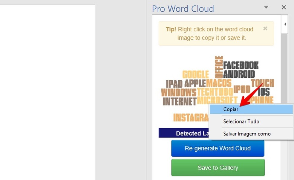 Como criar uma nuvem de palavras no Word