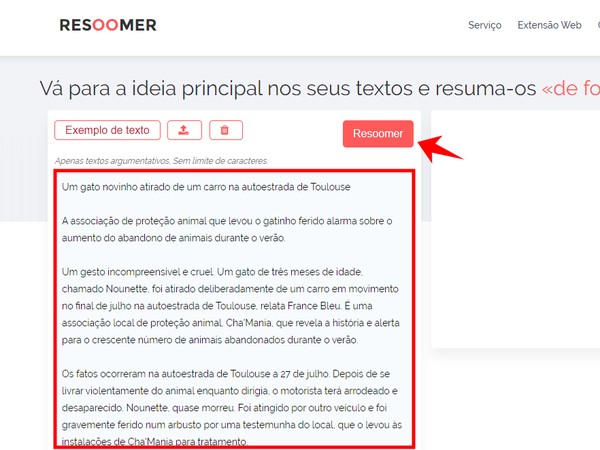 Resoomer: veja como usar site para resumir textos