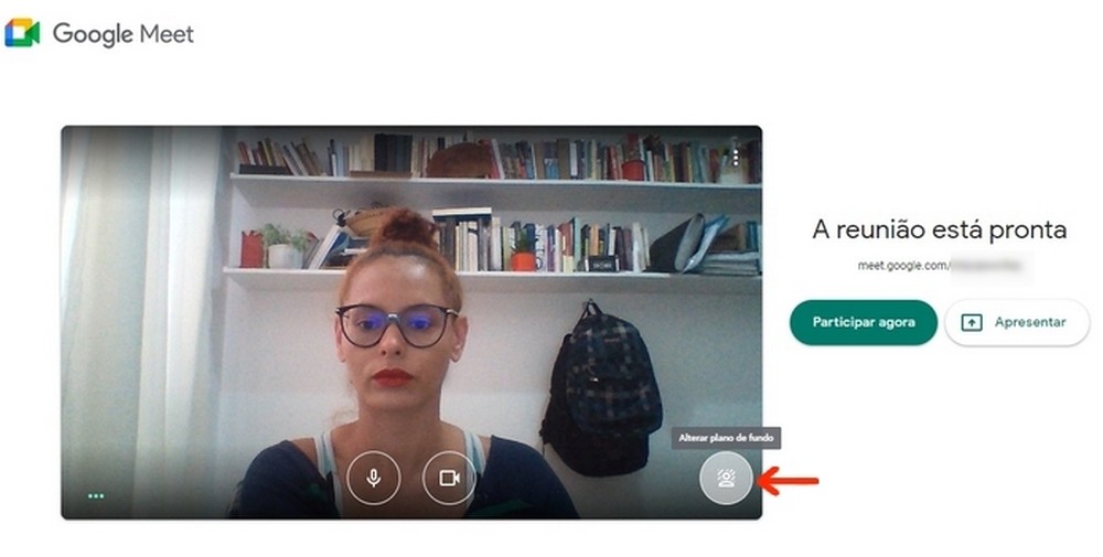 Como mudar o fundo em reunião no Google Meet