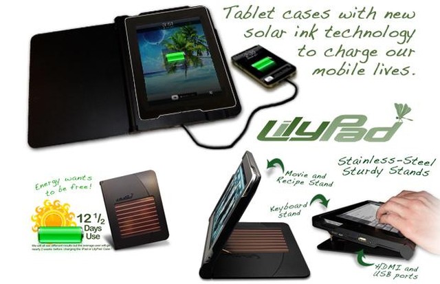 Case para iPad carrega com luz solar e artificial