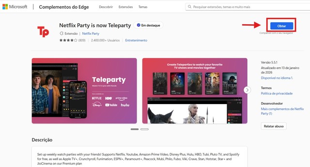 Teleparty é seguro? Conheça extensão para assistir filmes com amigos online