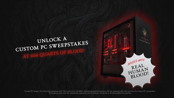 Diablo 4 vai sortear PC que usa sangue humano para resfriar peças