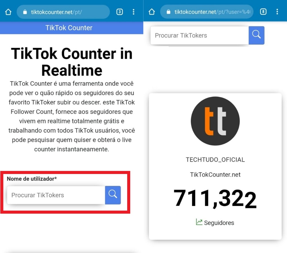 TikTok Counter: cinco opções de contador de seguidores no TikTok