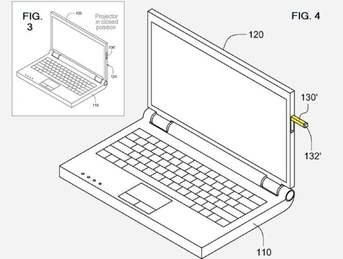 Patente da ASUS revela projeto de notebook com projetor integrado