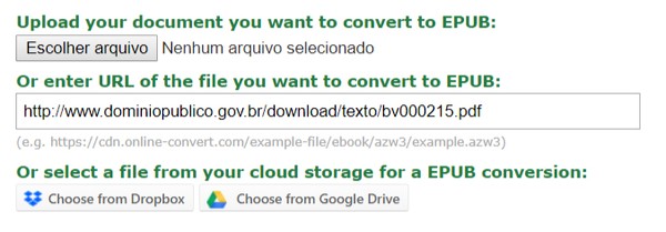 Como transformar PDF em e-book com o Online Convert