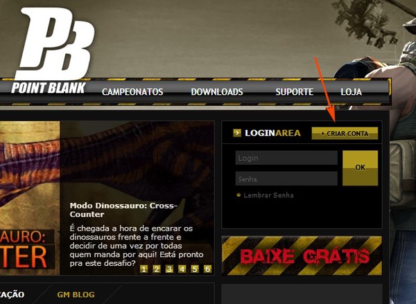 Como fazer cadastro em Point Blank para jogar online
