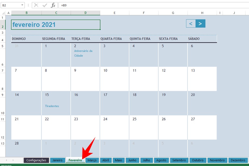 Calendário 2021 com feriados: como fazer no Excel para imprimir
