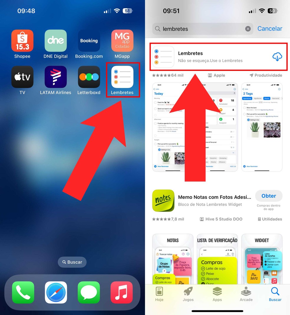 Como colocar lembrete na tela do celular Android ou iPhone (iOS)