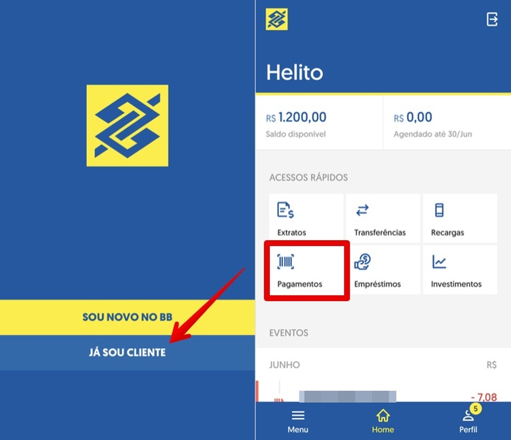 Como pagar conta pelo celular com o app do Banco do Brasil