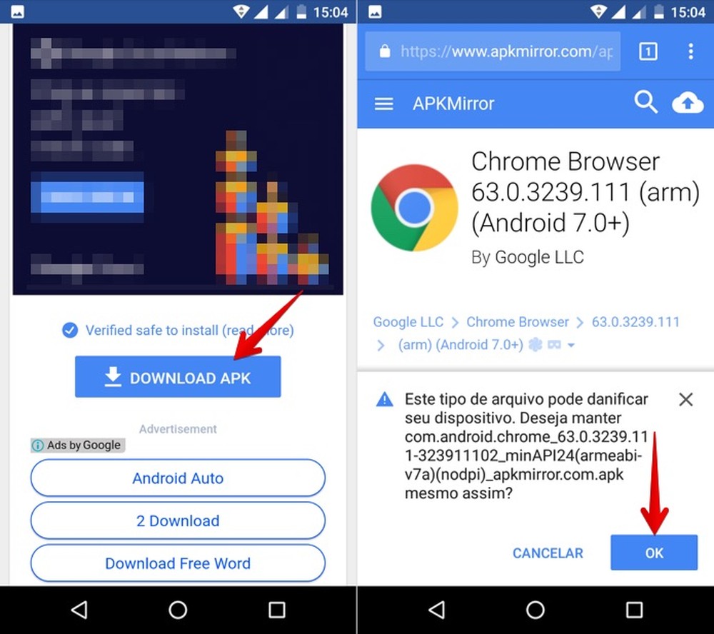 Como baixar e instalar o APK do Google Chrome