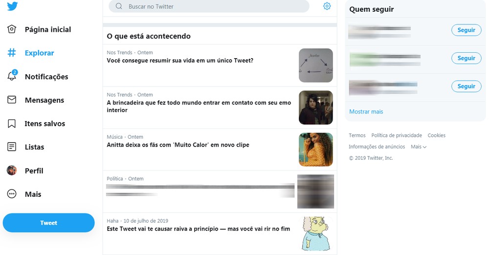 Novo Twitter: site faz mudança radical na interface; veja novidades