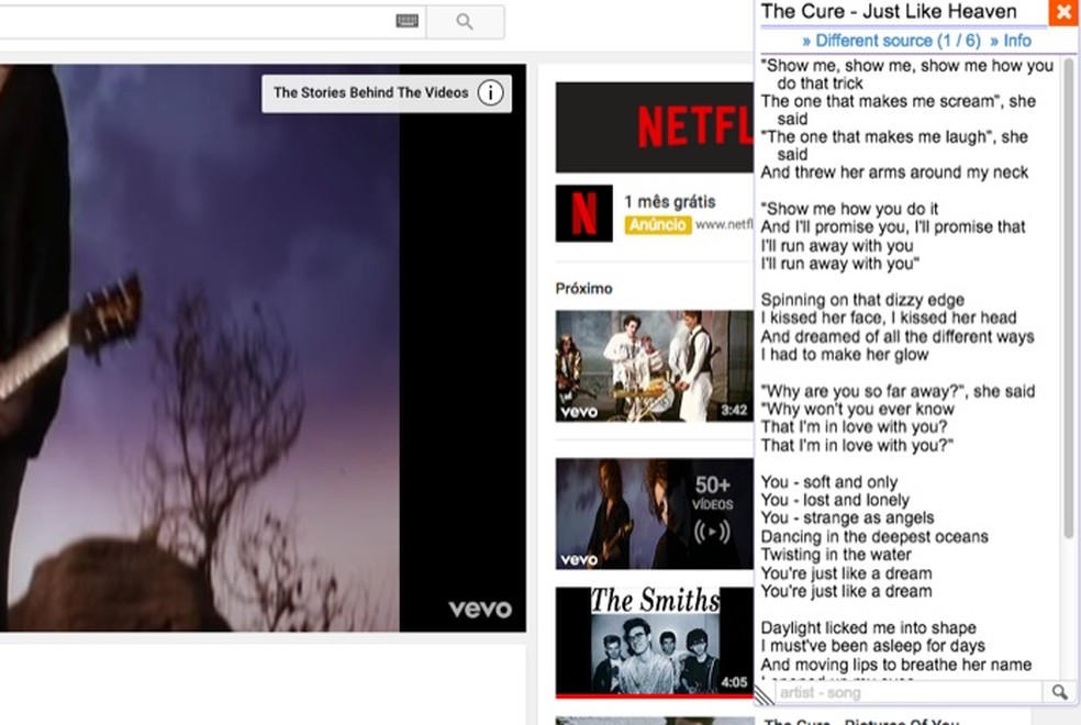 Como ver a letra da música no YouTube e no Spotify