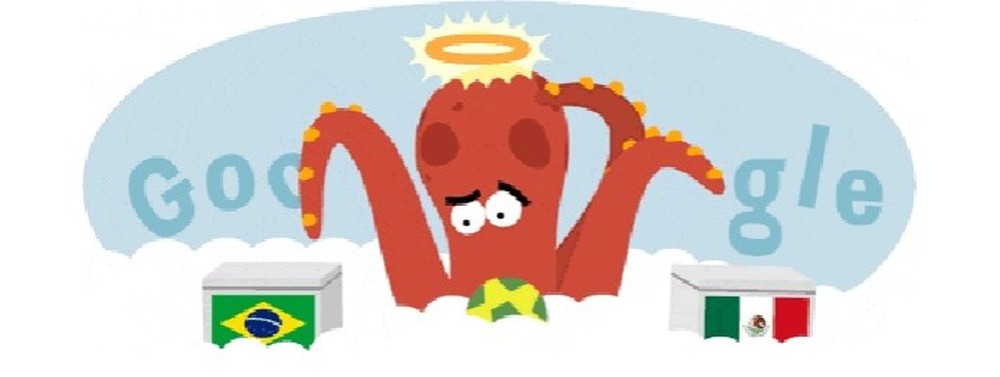 Polvo Paul? Doodle da Copa do Mundo lembra oráculo de 2010