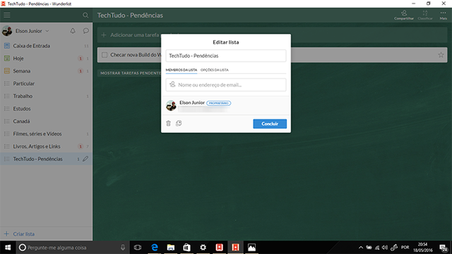 Como criar uma lista de tarefas no Wunderlist
