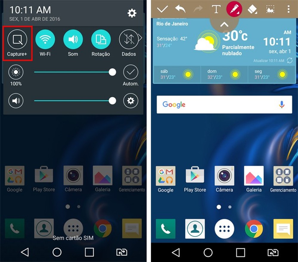 Como usar o QuickMemo do LG K10 para fazer anotações