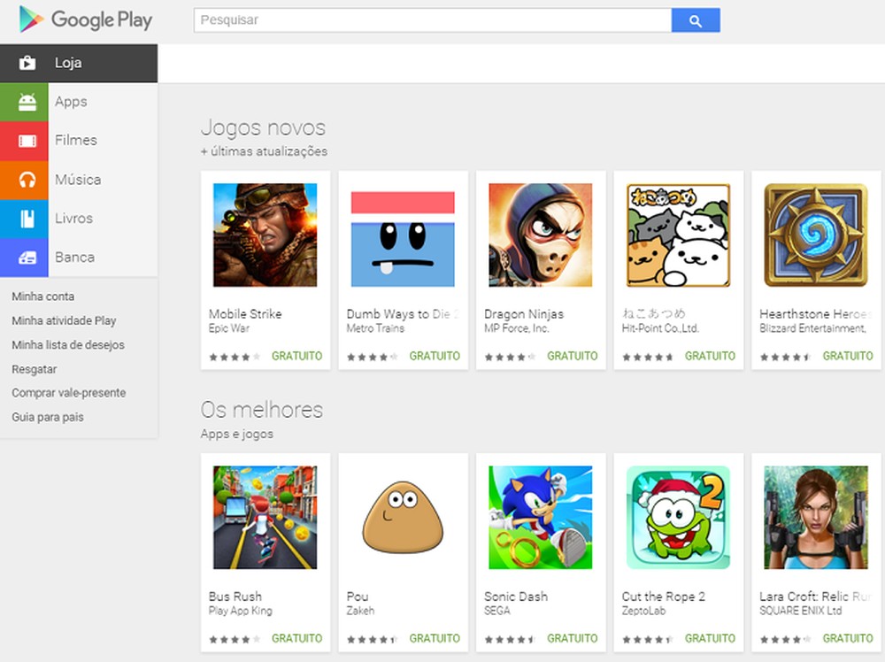 Preço mínimo de apps e games na Google Play Store cai para R$ 0,99