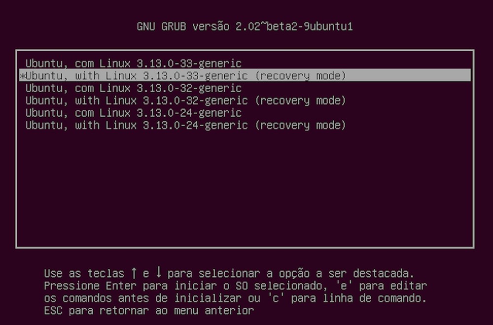 Como redefinir a senha esquecida no Ubuntu