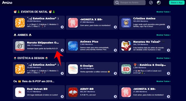 Amino Apps: como fazer cadastro e usar a rede social no PC