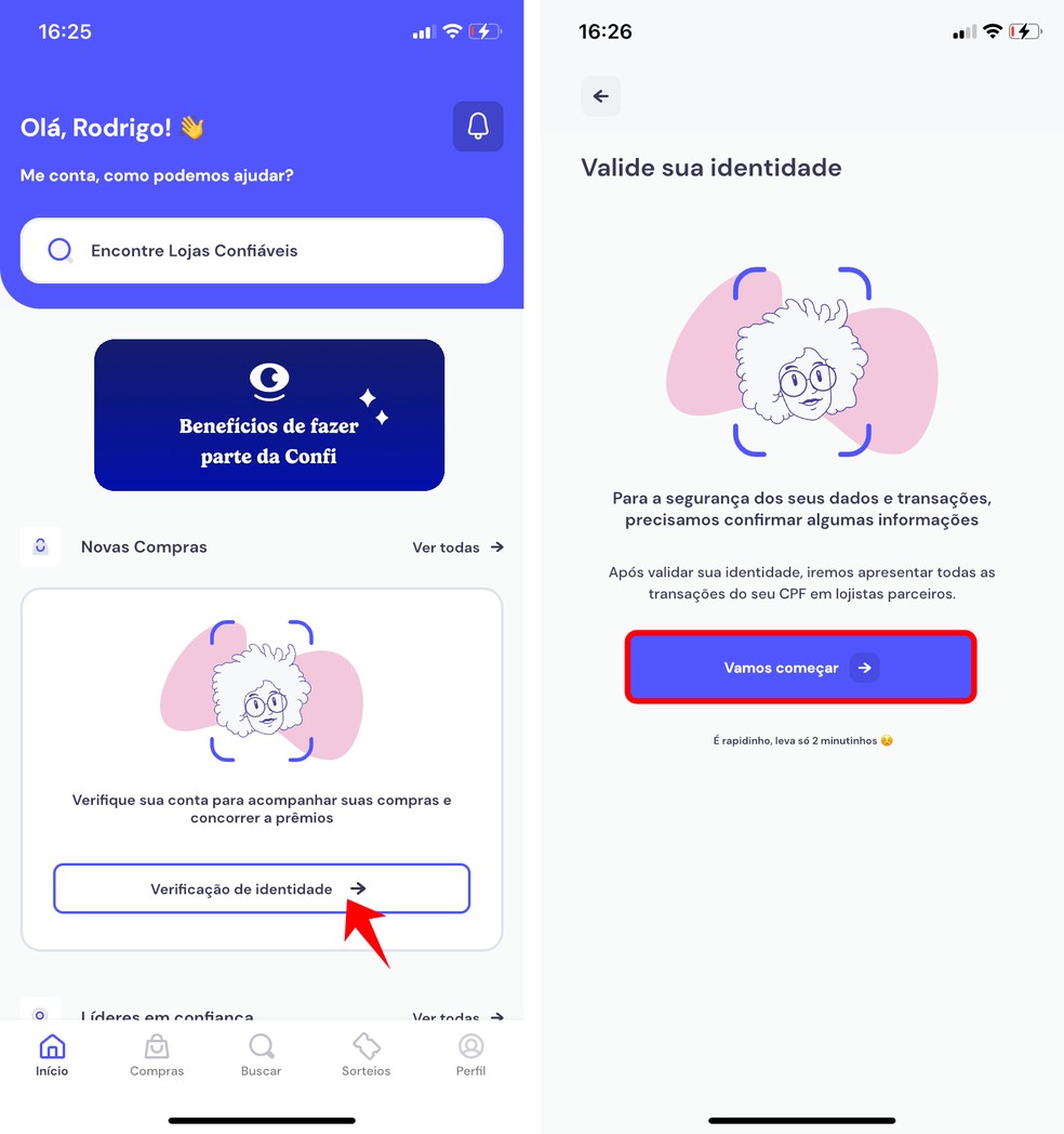Como descobrir pelo app Confi se alguém fez compras usando o seu CPF