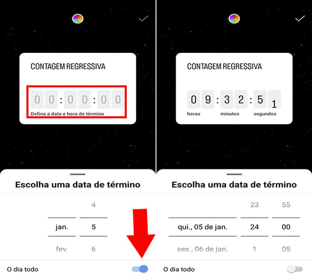 Como colocar contagem regressiva no Instagram