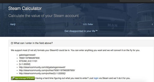 Como usar o Steam Calculator para saber detalhes de sua conta