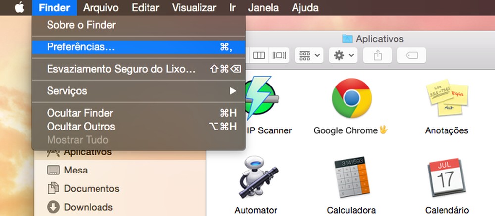 Como personalizar a barra lateral no Finder do Mac OS X