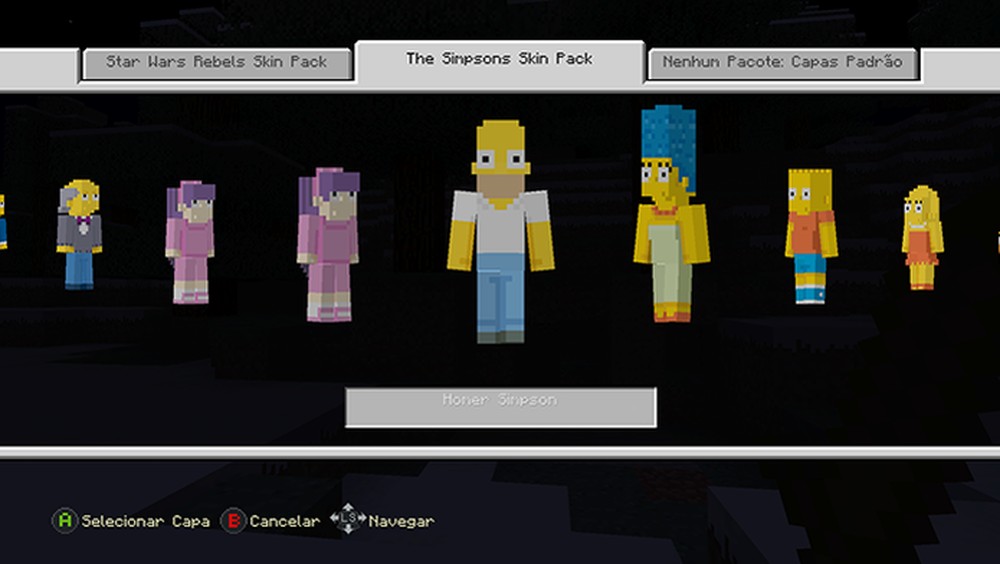 Minecraft: como usar a skins de Os Simpsons no PS4 e Xbox One