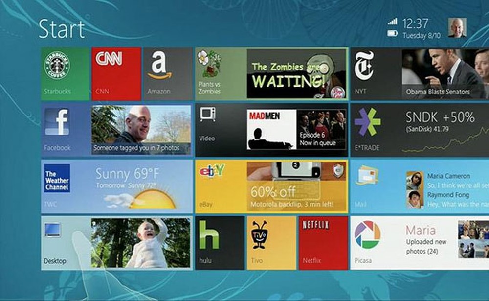 Prévias de 2010 do Windows 8 revelam uma interface mais conservadora