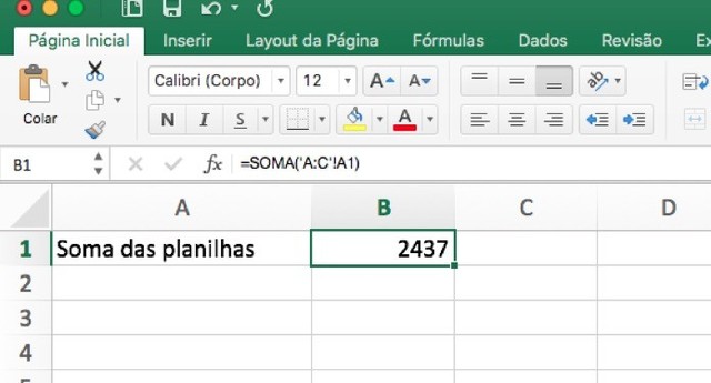 Como somar valores de diferentes planilhas no Excel