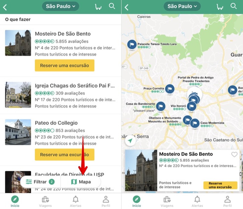 Como localizar pontos turísticos com o TripAdvisor