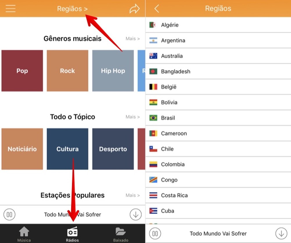 Como usar o Young Radio Pro para ouvir música offline grátis no iPhone