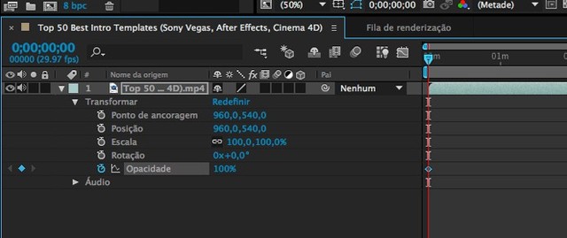 Como girar, aumentar, esmaecer e mudar objetos no After Effects