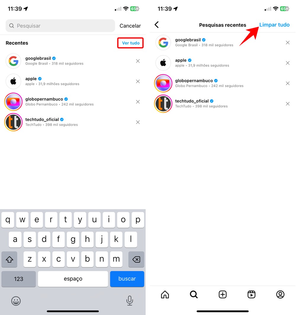 Como apagar sugestões de pesquisa do Instagram: veja o passo a passo