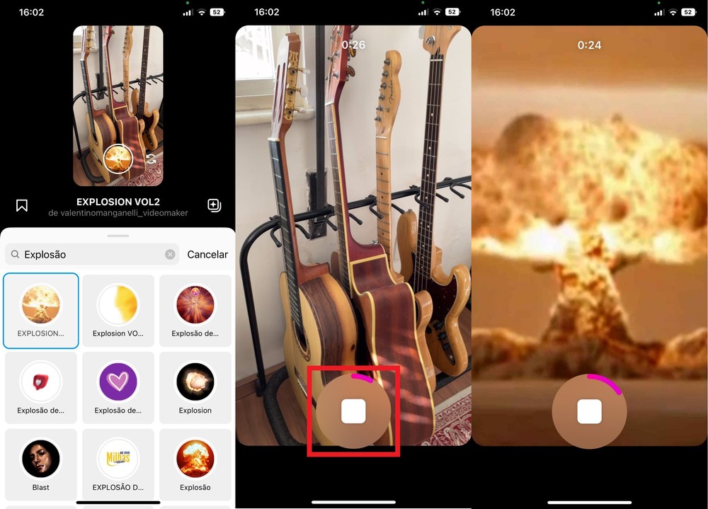 Como fazer efeito de explosão no Instagram