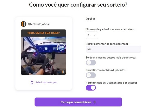 Site para fazer sorteio no Instagram: conheça opções grátis ou pagas