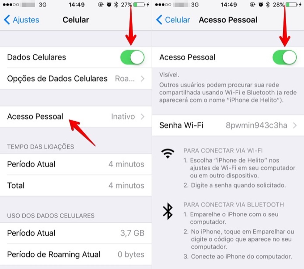Como usar o iPhone SE como roteador Wi-Fi