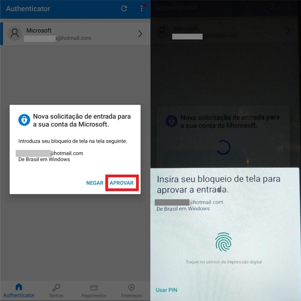 Como usar o app Microsoft Authenticator