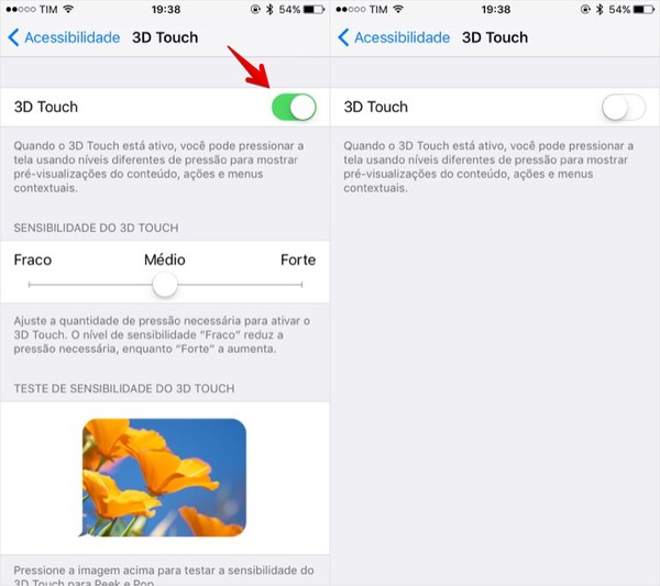 Como ativar ou desativar o 3D Touch no iPhone