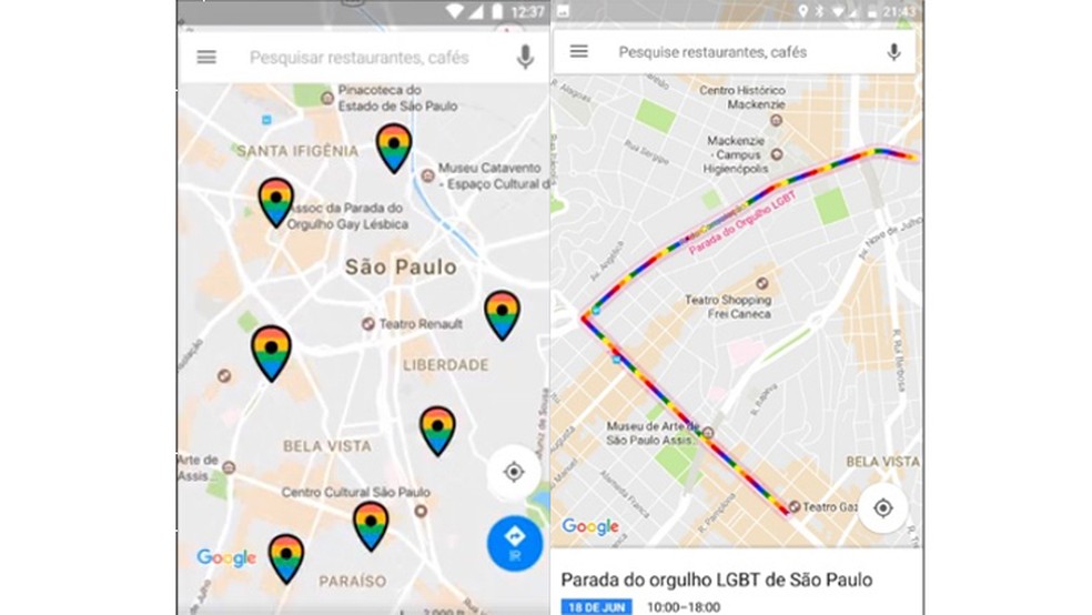 Parada do Orgulho LGBTQ: Google exibe rota e locais amigáveis no Maps