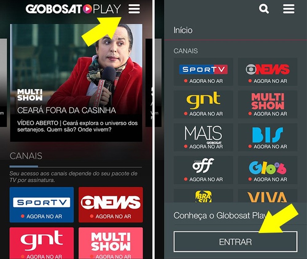 Como se cadastrar e fazer login no Globosat Play