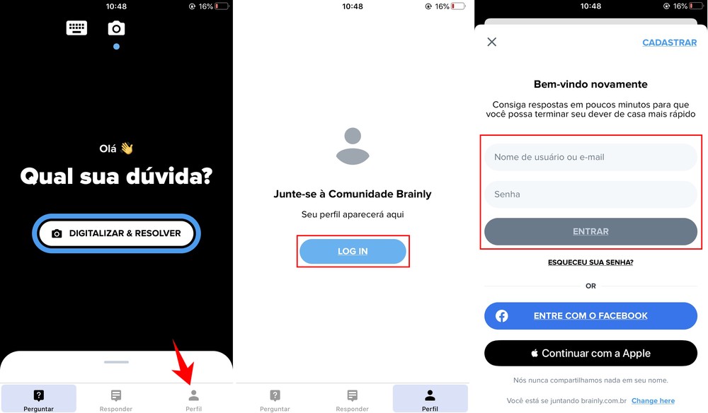 Como fazer perguntas no Brainly pelo celular