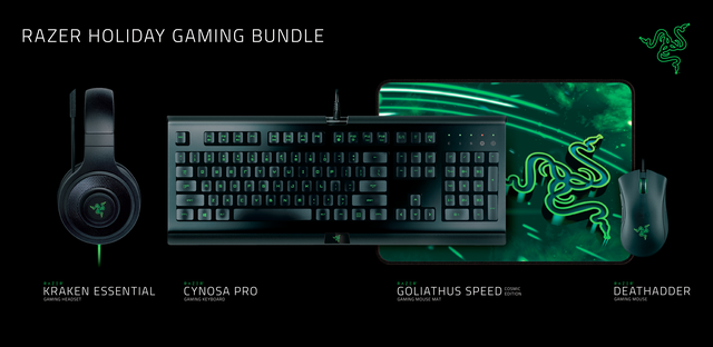 Kit da Razer tem teclado, fone, mouse e mousepad com 50% de desconto