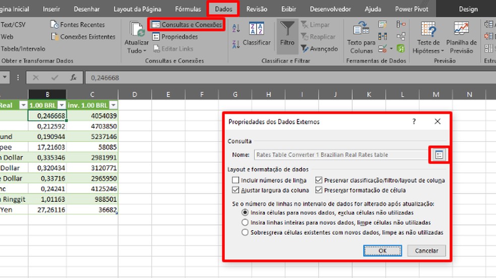 Como fazer conversão de moedas em tempo real no Excel