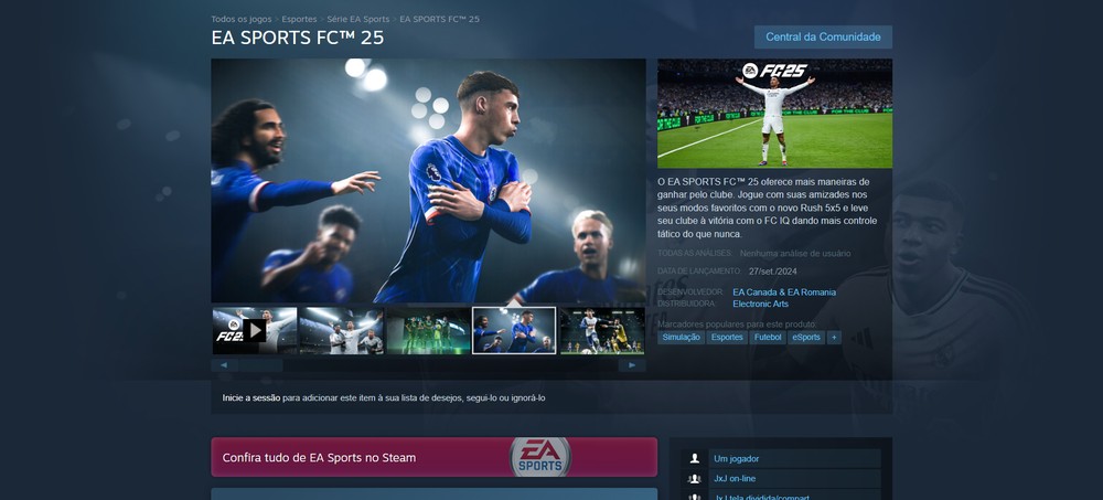 EA Sports FC 25: como baixar e jogar no PS5, PS4, Xbox e PC