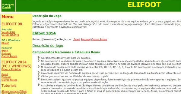 Como fazer download de Elifoot 98 (2016) e jogar no PC, Android e iOS