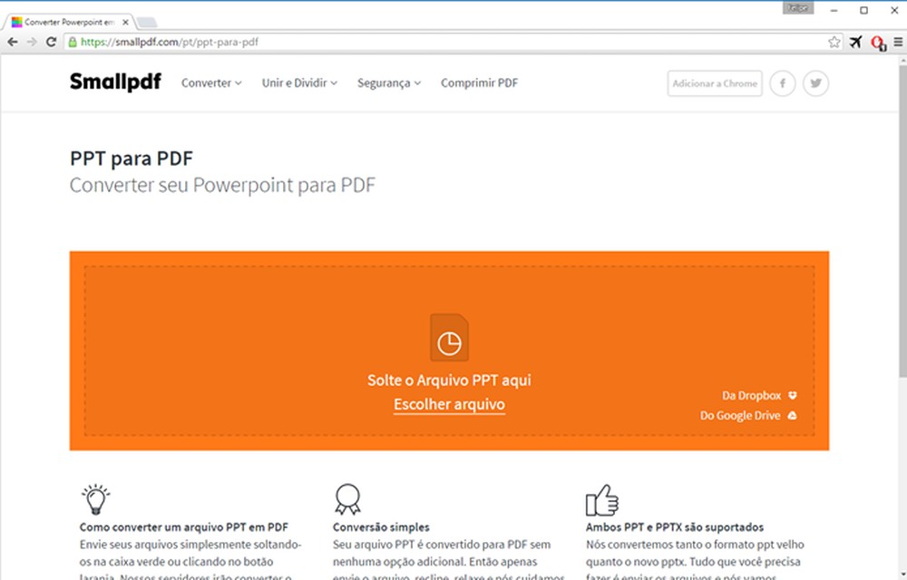 Como converter slide PPT para PDF
