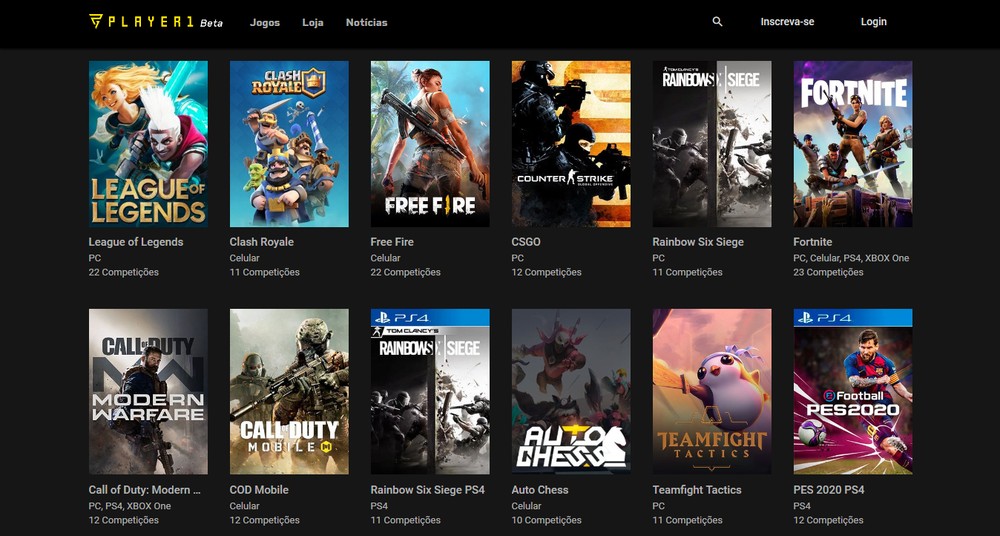 O que é o Player 1? Conheça plataforma de campeonatos de esports da Globo