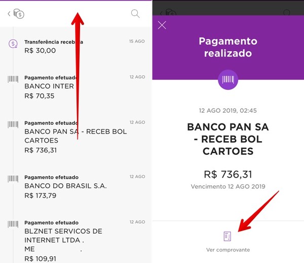 Nubank: como conseguir segunda via de pagamentos e transferências na NuConta