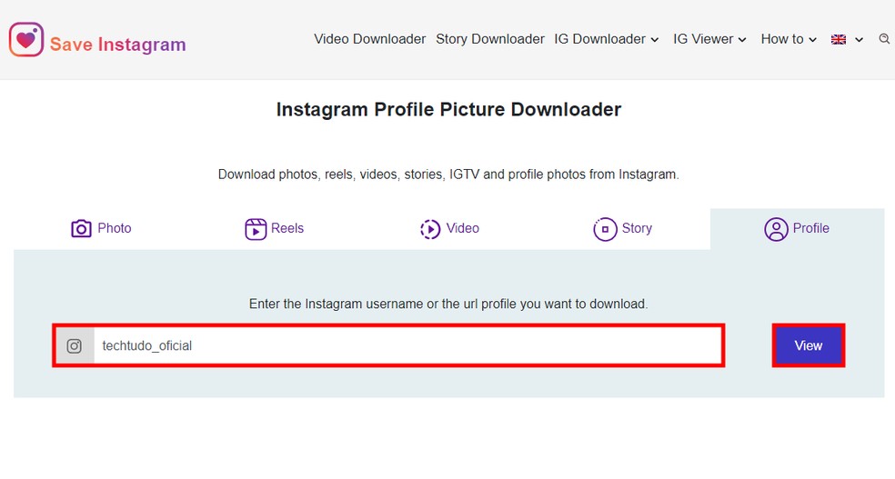 Como baixar foto de perfil do Instagram